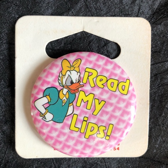 one stop | Jewelry | 988 Disney Daisy Duck Read My Lips Button | Poshmark